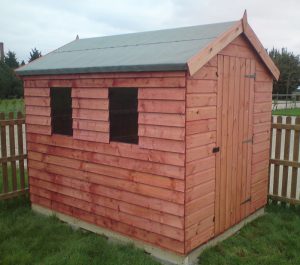 Rustic Weatherboard (Feather-Edge) Budget Apex Shed | Telesheds